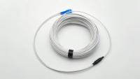 China FTTH SM G657A2 SC/APC-SC/APC 2 Core Fibre Drop Patch Cable White 30M for sale