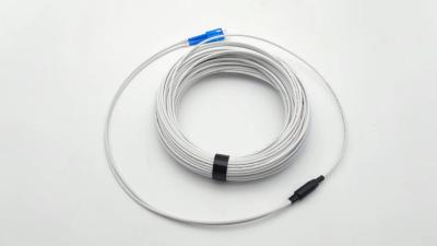 China FTTH SM G657A2 SC/APC-SC/APC 2 Core Fibre Drop Patch Cable White 30M for sale