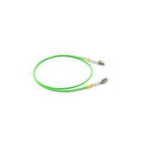 China LC UPC Duplex to LC UPC Duplex Multimode (OM5) Fiber Patch Cable Lime Green 1M for sale
