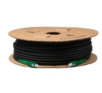 China FTTH Preterminated Outdoor 4.8mm 1F Ruggedized Drop Cable G657A2 SC/APC-SC/APC Black LSZH for sale