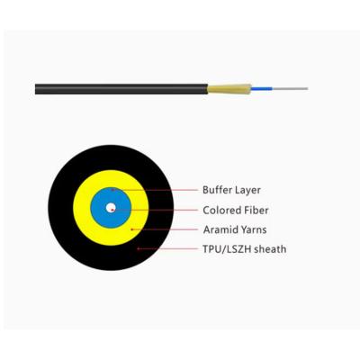 China 3.0mm Round Indoor/Outdoor Optical Fiber Drop Cable G657A2 LSZH Jacket for sale