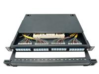 China High Density 1U Rack Mount Enclosure, Tool-less Removable Top Cover, hold up 4 x LGX Cassetts, 96 Fibers(LC) for sale