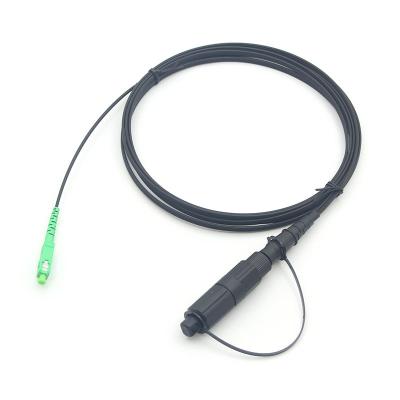 China Preconnectorized hardened OptiTap SC/APC-SC/APC G657A2 Flat Drop Cable Patch Cord 4.5*9.8mm for sale