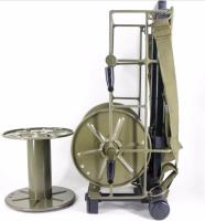 China Anti Torsion Outdoor Cable Reel Army Green Color 160-1800 M Capacity for sale