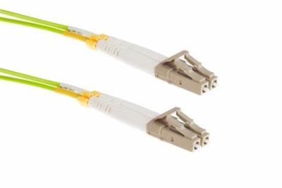 China LC-LC multimode fiber patch cord，100G OM5 50/125um Duplex Wide Band fiber optic patch cord supplier for sale