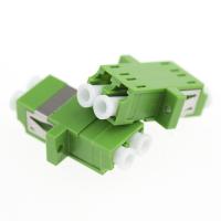 China Ethernet Network Fiber Optic Adapter , LC Duplex Adapter Green / Blue Color for sale