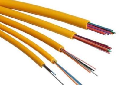 China 12/24/36/48/72/96/144 core fiber optic cable, singlemode/multimode/OM2/OM3/OM4 0.9mm Tight Buffer Distribution Cable for sale