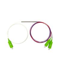 China 1x2 Singlemode Dual Window Coupler 1310/1550nm Steel Tube Component for sale