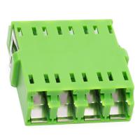 China Green Lc Fiber Adapter Internal Shutter PEI / PC Housing Zirconia Ceramic Sleeve for sale