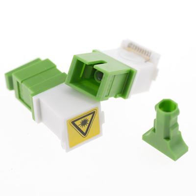 China SC Outer Side Shutter Fiber Optic Adapter With Precision Anti Rotation Key for sale