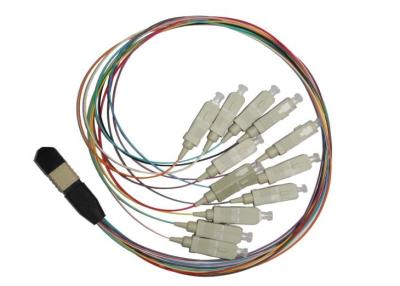 China High Density Architectures MPO MTP Patch Cord , 12 Fibers Multimode Fiber Patch Cord for sale