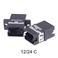 China Black Color MPO Fiber Optic Adapter 12C / 24C / 36 C Easy Operating for sale