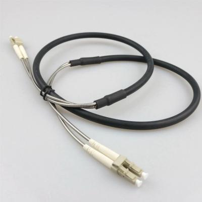 China Outdoor Feild Operation Armored Patch Cord Multimode Duplex LC To LC Military Waterproof for sale