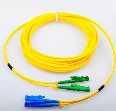 China Duplex Singlemode Fiber Optical Patch Cord High Strength E2000/APC To E2000/UPC for sale