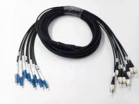China Armored Fiber Optic Patch Cord Double Sheath 2/4/8/12/24 Fiber Breakout Cables for sale