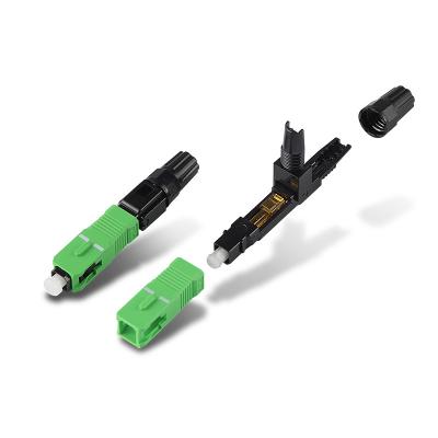 China SC/APC FTTH Embedded Optical Fiber Connector Fast Quick Assembly For Drop Fiber Cable for sale