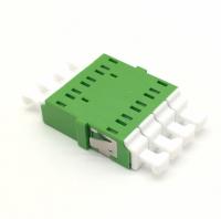 China High Density Fiber Optic Connector LC APC 4cores Inner Shutter Quad LC To LC single mode fiber adapter, green color for sale
