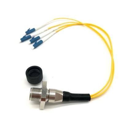 China EMI Protected Outdoor Patch Cable Connector ODC Socket To LC/SC/ST/FC 4 Fiber for sale