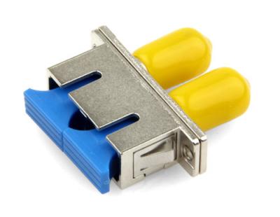 China Fiber optic sc to st adapter, Metal Hybrid Fiber Optic Adapter, Female To Female REACH SvHC Compliant for sale