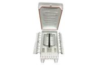 China Outdoor Wall Mount Fiber Optic Termination Box ABS Plastic 144 Fibers 4 Entry Port for sale