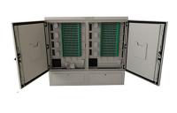 China Floor Standing Outdoor Fiber Optic Distribution Cabinet 576 Fibers Cold Roll Steel for sale