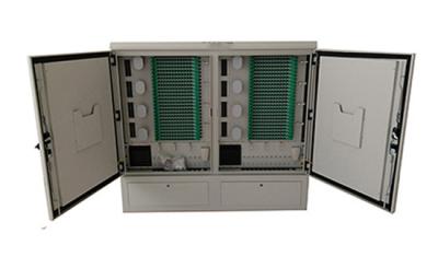 China Floor Standing Outdoor Fiber Optic Distribution Cabinet 576 Fibers Cold Roll Steel for sale