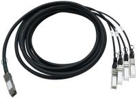 China DAC Fiber Optic Transceiver 40G QSFP+ To 4xSFP+ Small Size Low Power Consumption for sale