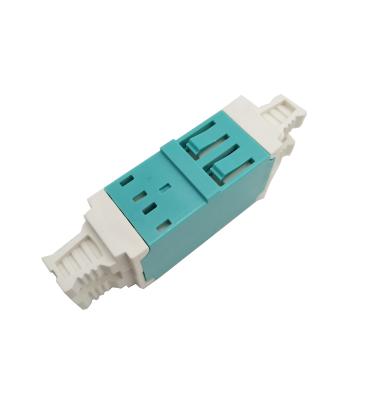 China LC Quad Double Deck 4 Port fiber adapter, Singlemode SM/OM3/OM4 Durable,for high-density applications for sale