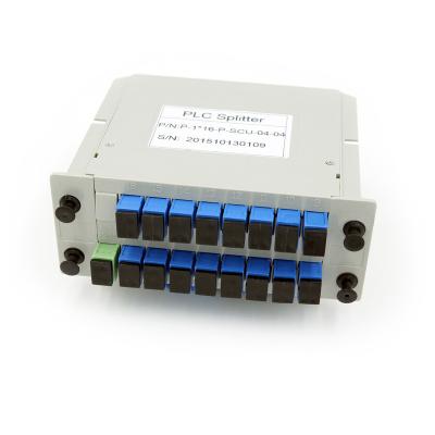 China Low PDL Plc Splitter Module ABS Box 1x16 2x16 LGX Cassette Card Inserting for sale