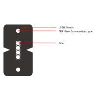 China 4 Core G657A LSZH Butterfly FTTH Indoor Fiber Optic Ethernet Cable Flame Retardant Materials for sale