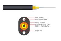 China FTTP 900um Tight Buffered Bulk Fiber Optic Cable Indoor Outdoor 1 Fiber Count for sale