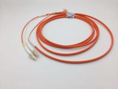 China Ruggedized Flat Twin Duplex Fiber Optic Patch Cable LC-LC Multimode LSZH Jacket Covered for sale