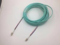 China Flat Twin OM3/OM4 Ruggedized Fiber Optical Patch Cord LC To LC Multimode Duplex for sale