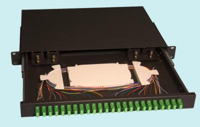 China Slidable Frame Fiber Optic Distribution Terminal Box Rack Mount 12~96 Port for sale