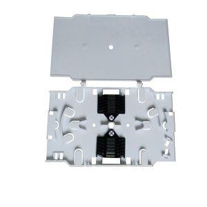China 12/24 Core Fiber Optic Splice Tray ABS Plastic Material 30mm Fiber Bending Radius for sale