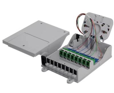 China Wall Mount FTTH 8 Port Mini Fiber Optic Terminal Box SC for sale