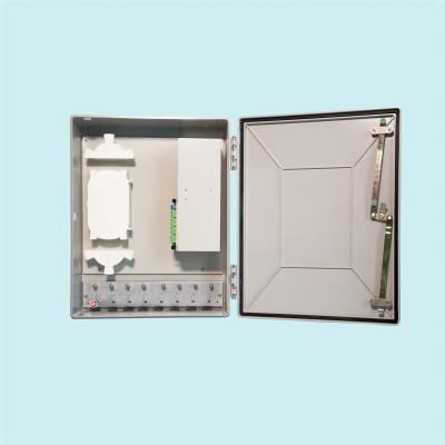 China Wall Mounted Outdoor Fiber Termination Box With PLC Splitter Insert Cassette for sale