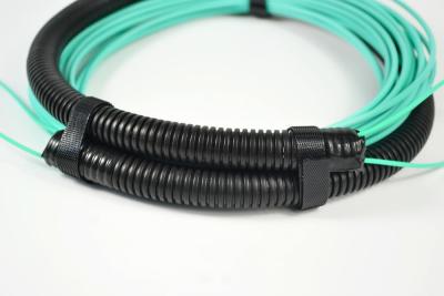 China Pulling Eyes / Socket MPO MTP Patch Cord OM3/OM4 Trunk Fiber Cable Customized Length for sale