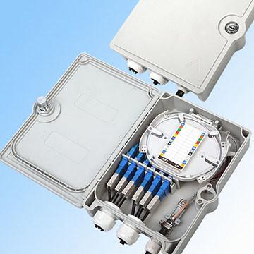 China Outdoor Fiber Optic Termination Box 4/6/8/12/24 Core With 1x8 1x16 Optical Splitter for sale