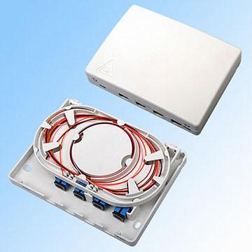 China FTTH Optical Fiber Distribution Box 4 Ports Lower Layer Splicing Easy Installation for sale