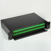 China 2U 19'' Fiber Optic Termination Panel 48 Port Rackmount Sliding With SC/APC Connector for sale