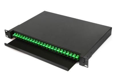China 19 Rack Mount Fiber Optic Cable Patch Pane1U Pre Loaded With SC LC Duplex Adapter for sale
