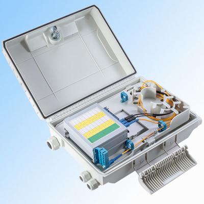 China Pole / Wall Mounting Fiber Optic Termination Box IP55 24 Core Buckle Type Structure for sale
