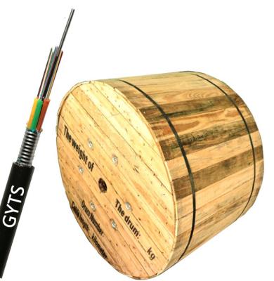 China 12 24 48 core outdoor stranded Loose Tube steel armoured GYTS direct bury/duct/aerial fiber optic cable for sale