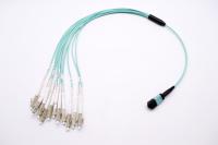China Multimode OM3/OM4  8/12/24 core mtp mpo fiber breakout cable,MPO MTP female to female fiber connector for sale