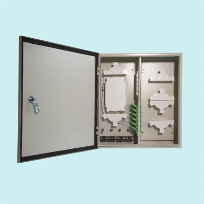 China Outdoor Fiber Patch Panel Wall Mount Cold Roll Steel 12 24 48 96 Port With SC LC Adapter for sale