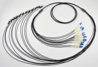 China 12 Strand Fiber Optic Cable Single Mode LC To FC Outdoor Break Out Tactical Armored G657A for sale