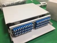 China 144 Port 2U Fiber Optic Cable Patch Panel With 19/23 Inch Mounting Brackets for sale