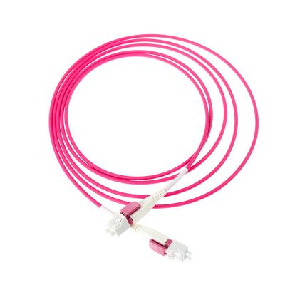 China Duplex Multimode Fiber Optic Cable Uniboot Reverse Polarity OM4 50/125µM Customized for sale