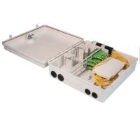 China Wall Mounted Fiber Optic Splitter Enclosures 16 32 48 72 Port With FTTX Drop Cable for sale